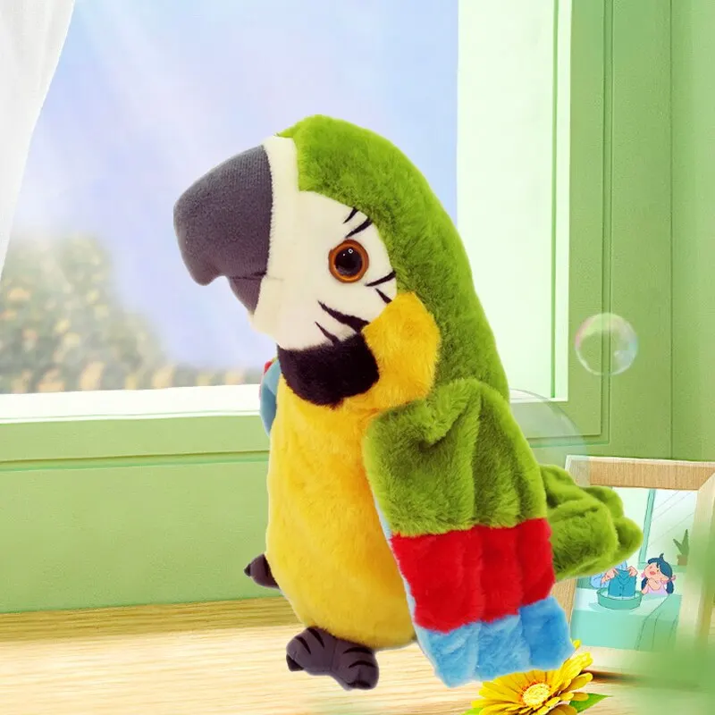 Colorful, talkative parrot, interactive, recordable and musical toy ...