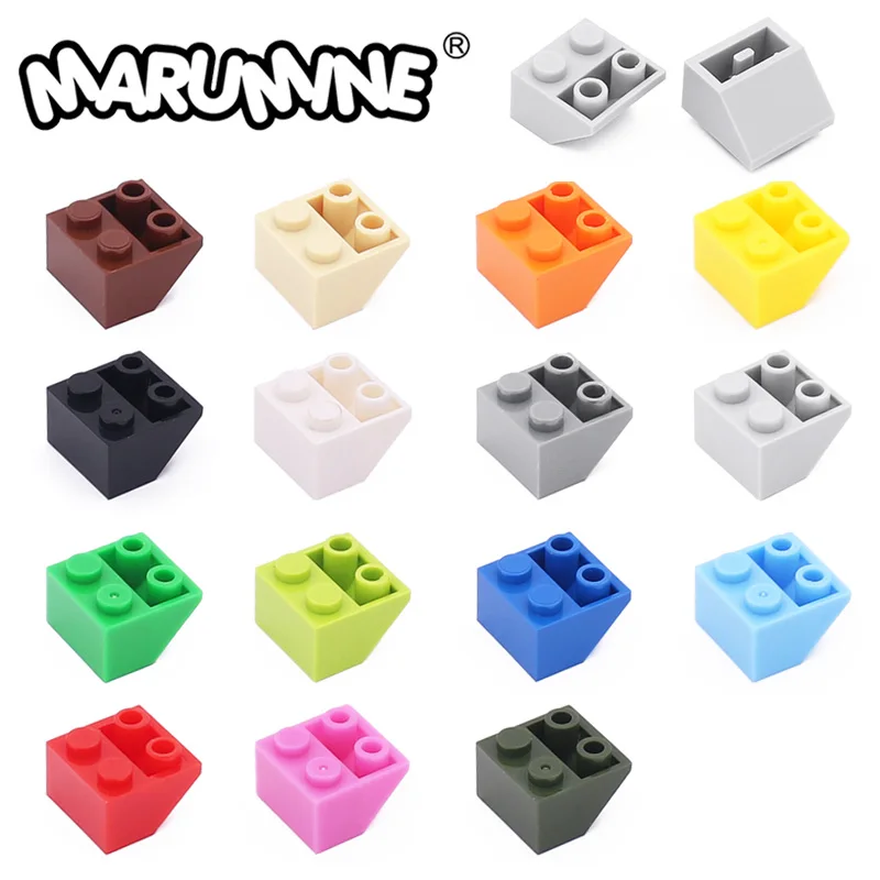 MARUMINE-MOC-Bricks-100PCS-2x2-45-Inverted-Slope-Classic-Building ...
