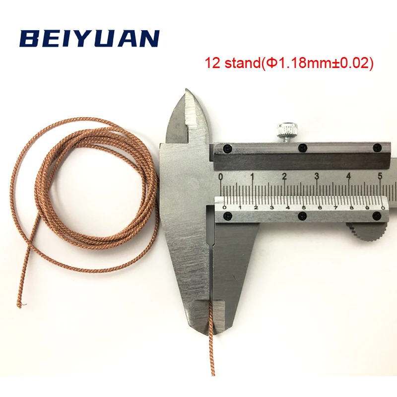 BEIYUAN 1Meter 12 Strands Speaker Lead Wire Braided Copper Wire For 6-8 ...