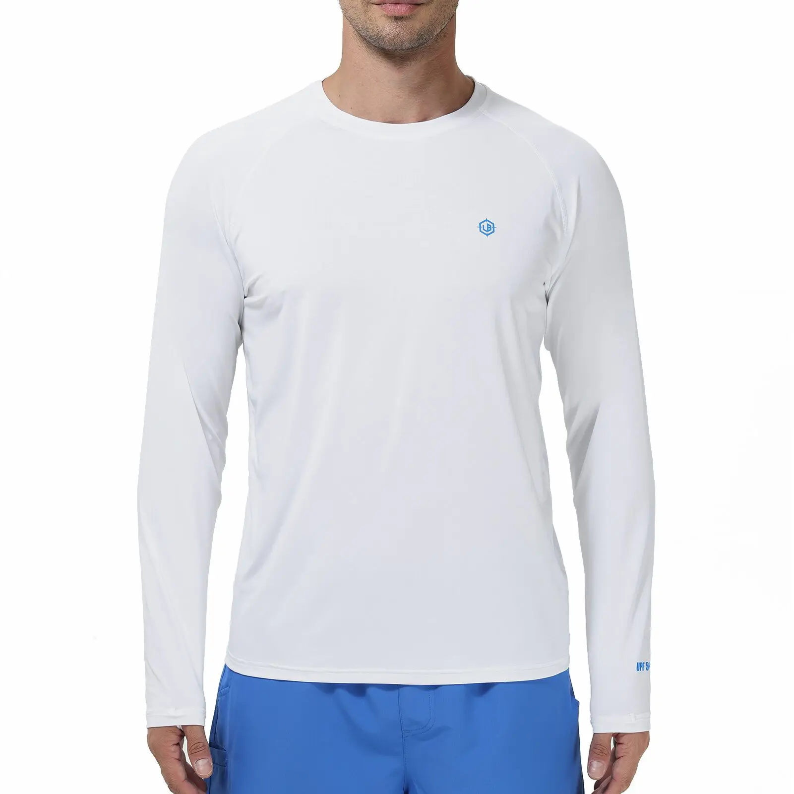 Lightbare Men’s UPF 50+ UV Sun Protection Lightweight Long Sleeve T ...
