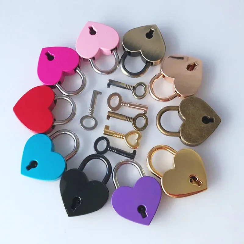 30x39mm-Antique-Style-Heart-Shape-Padlock-Vintage-Lock-Pink-Romantic ...