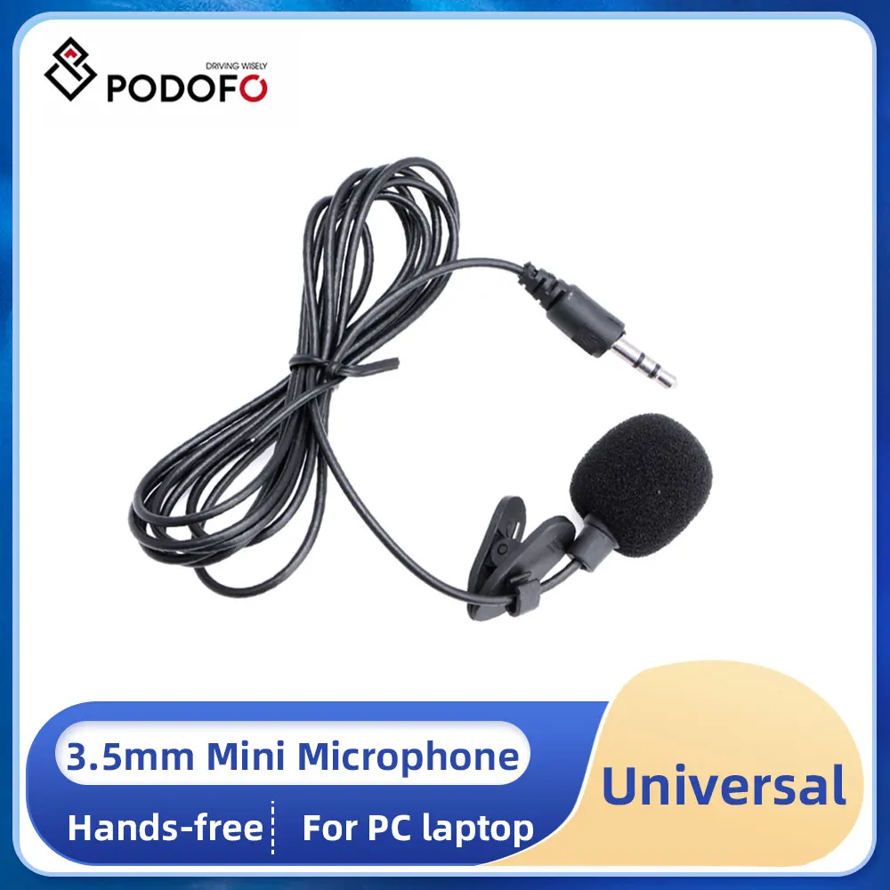 Podofo-3-5mm-Universal-Portable-Mini-Mic-Microphone-Hands-Free-Clip-on ...