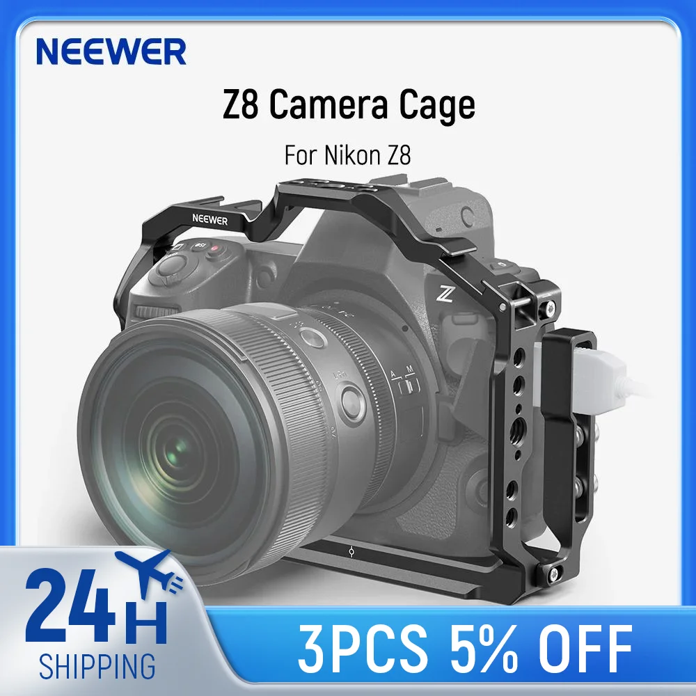 NEEWER-Camera-Cage-com-cabo-HDMI-Clamp-para-Nikon-Z8-NATO-Rail-Quick ...