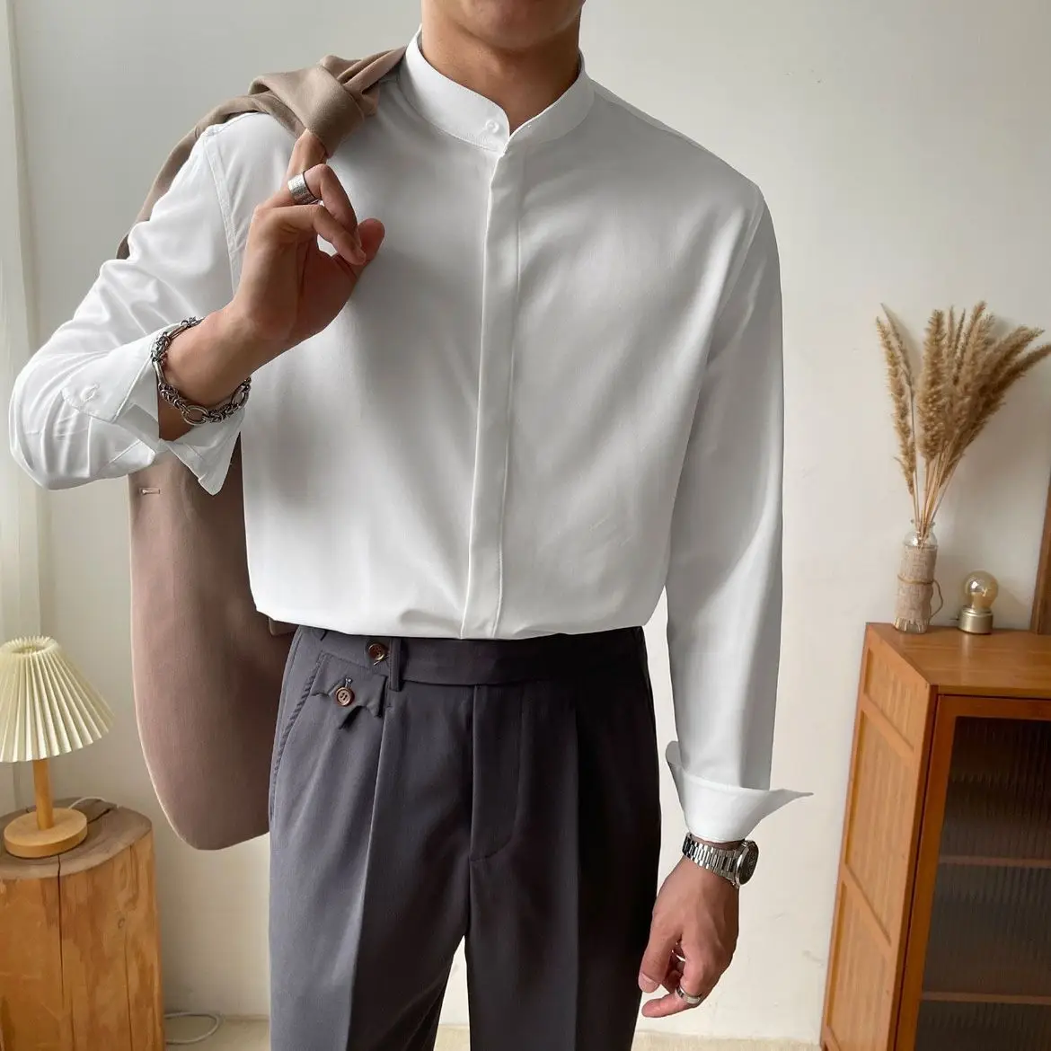 Solid-Color-Stand-Collar-Shirts-for-Men-Ice-Silk-No-iron-Business-Casual-Men-Dress-Shirt.jpg