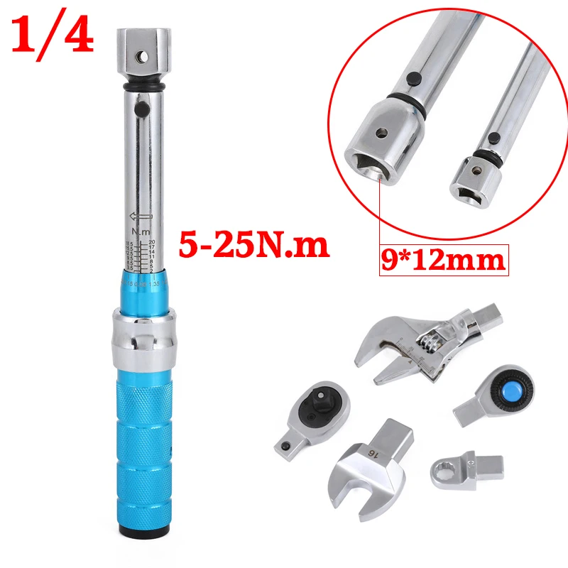 1 4 5 25N m Torque Wrench 9 12mm Joint Open End Square Drive Accuracy 4