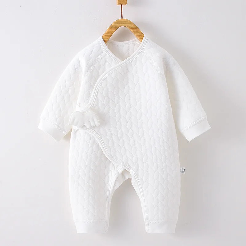 Newborn Clothes Autumn Warm Conjoined Clothes Autumn and Winter Cotton ...