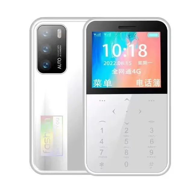 New Mini Card Mobile Phone 1.8" 2G GSM Bluetooth Dial Unlock Button ...