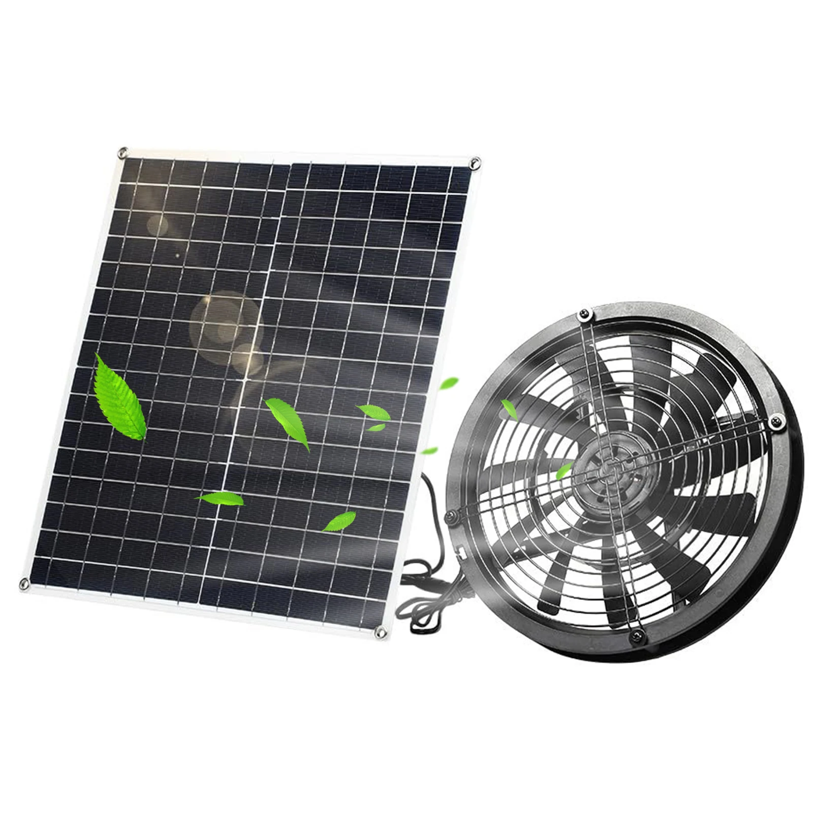 Solar Powered Fan for Camping Outdoor 20W Solar Panel Fan Kit 3000 RPM ...