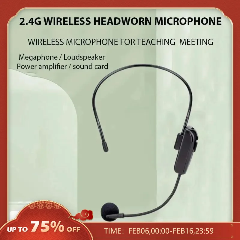UHF-Headset-Wireless-Microphone-Little-Bee-Amplifier-Teacher-Use ...