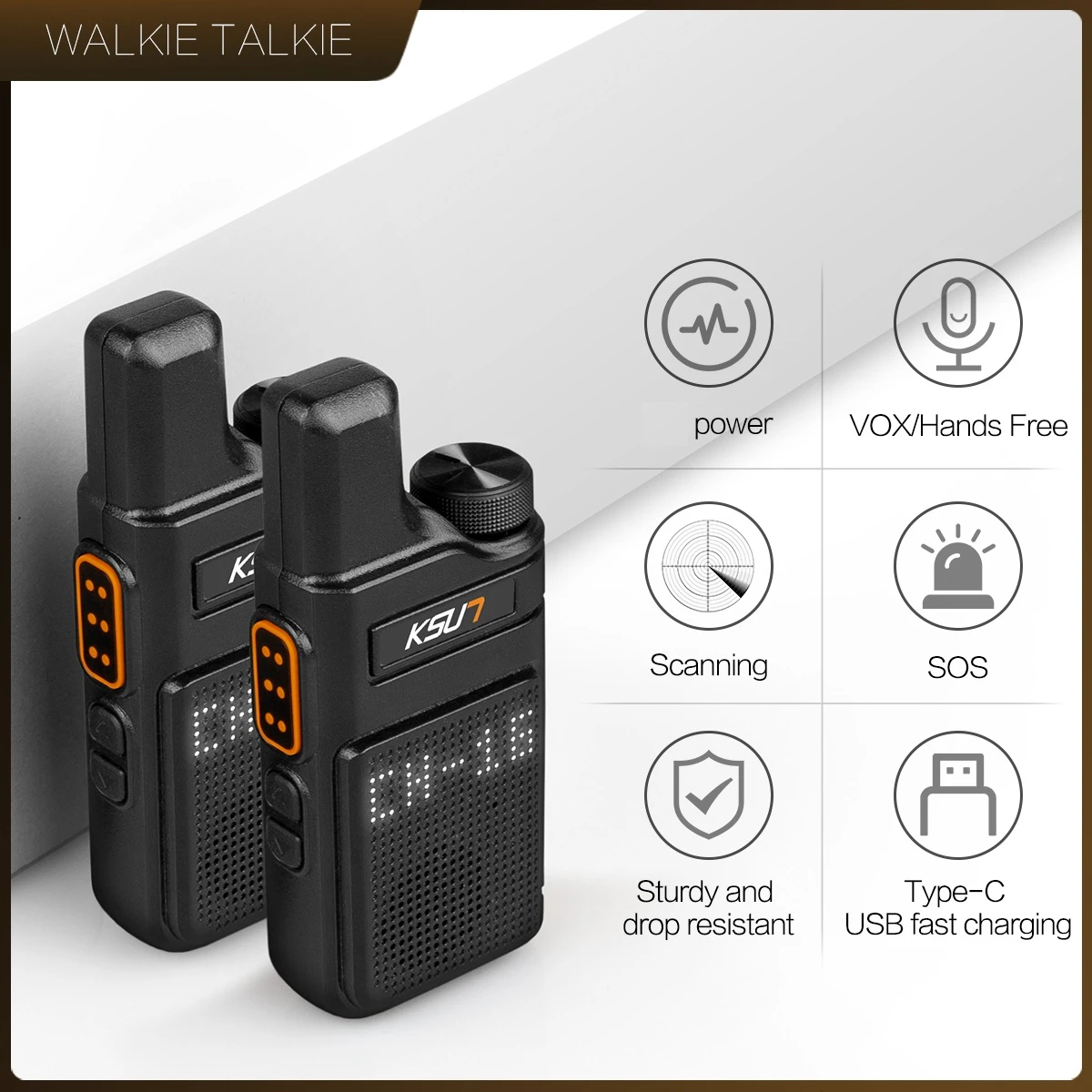 Walkie Talkie Portable Mini Communication Radio Profesional Pmr 446 ...