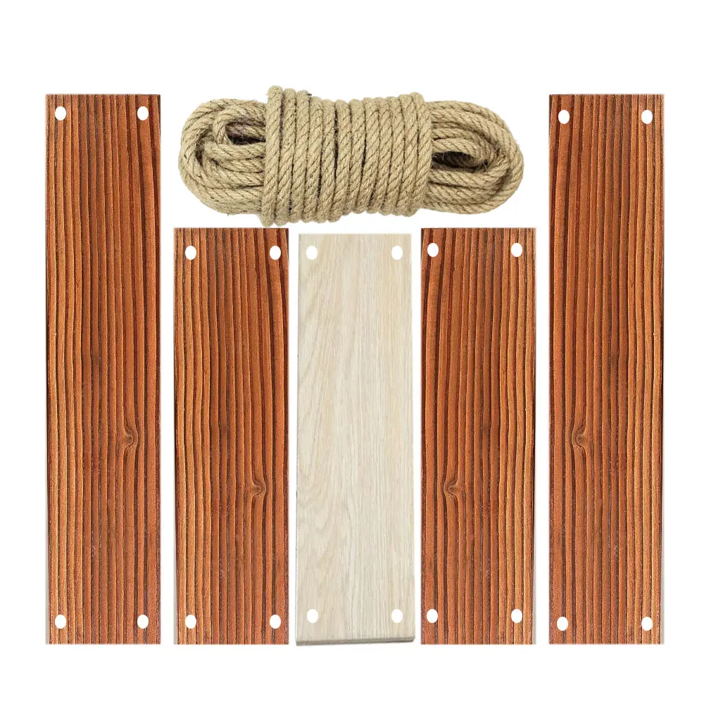 Wooden-Plant-Flower-Pot-Floating-Shelf-Hemp-Rope-Hanging-Organizers ...