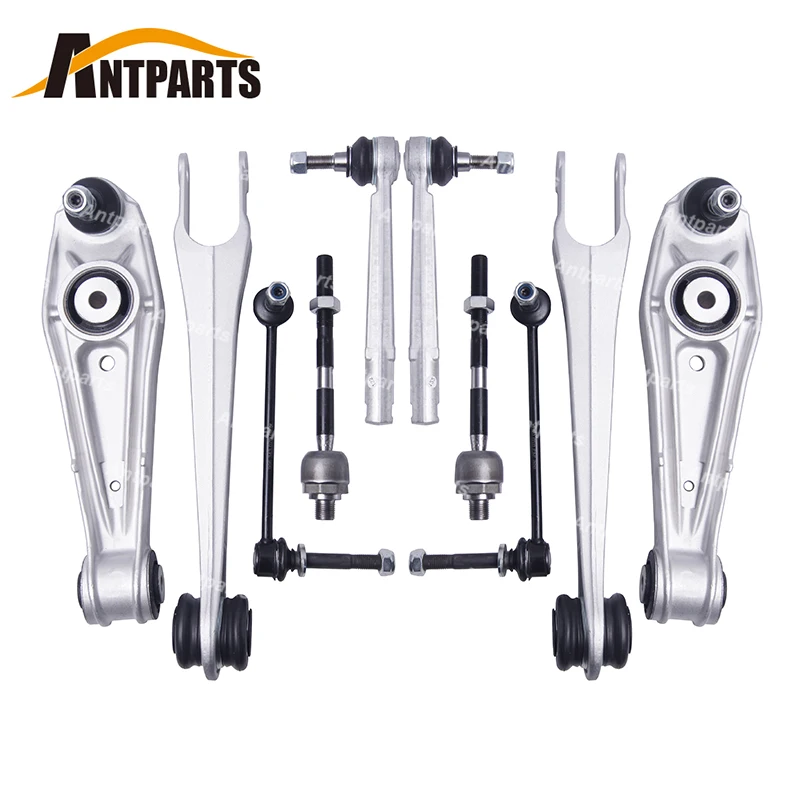 10PCS-Front-Suspension-Control-Arm-Kit-Stabilizer-Bar-Link-Steering-Tie ...