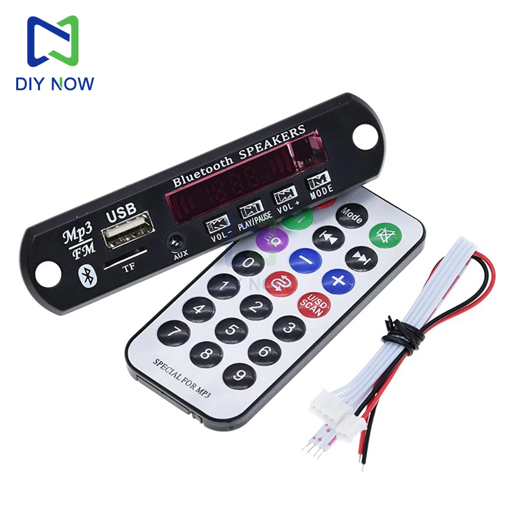 Car Wireless Bluetooth 5V 12V Mp3 Wma Decoder Board Audio Module Usb Tf ...
