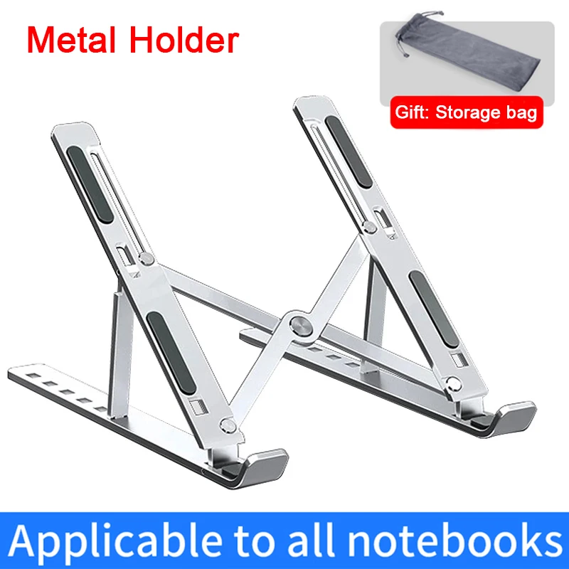Aluminum-Alloy-PC-Laptop-Holder-Stand-Adjustable-Foldable-for-Notebook ...
