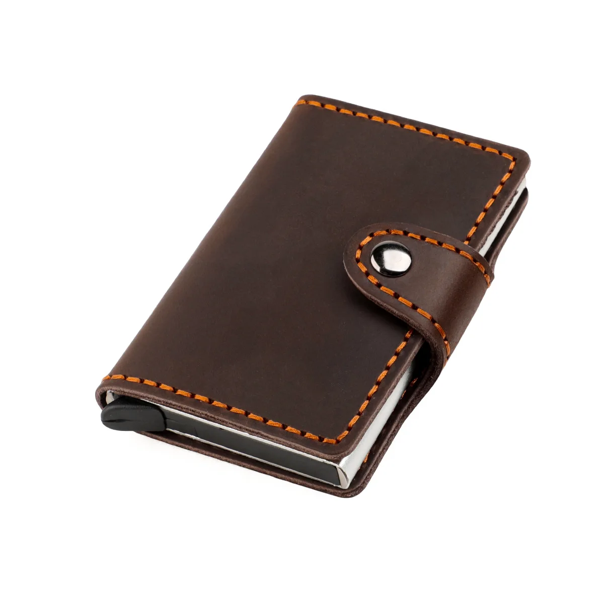 Cartera-de-cuero-genuino-Crazy-Horse-para-hombre-tarjetero-Rfid-Mini ...