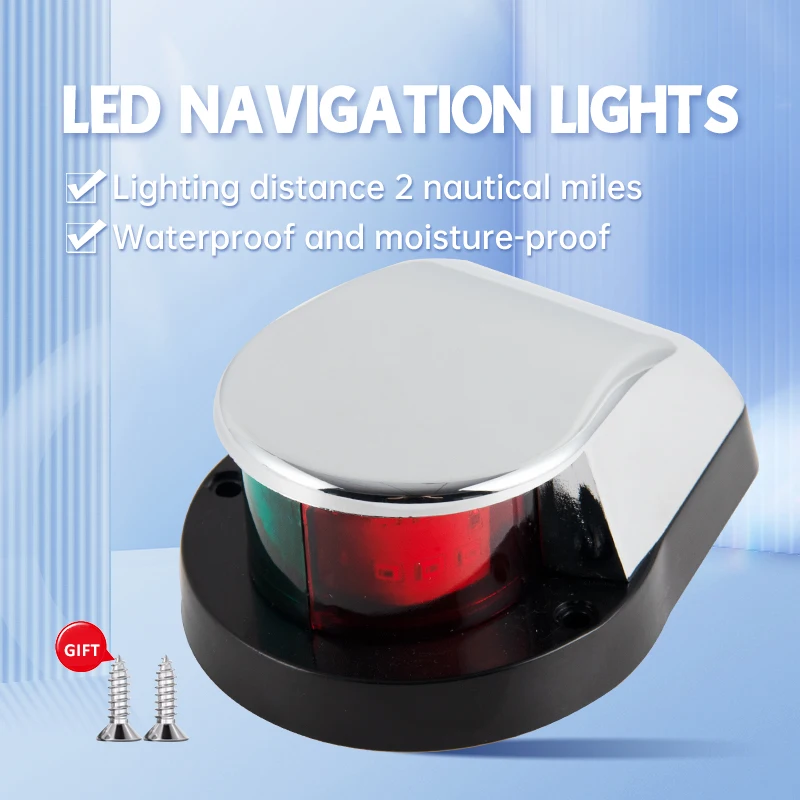 LED Boat Navigation Lights, Red and Green Signal Lights, Waterproof ...