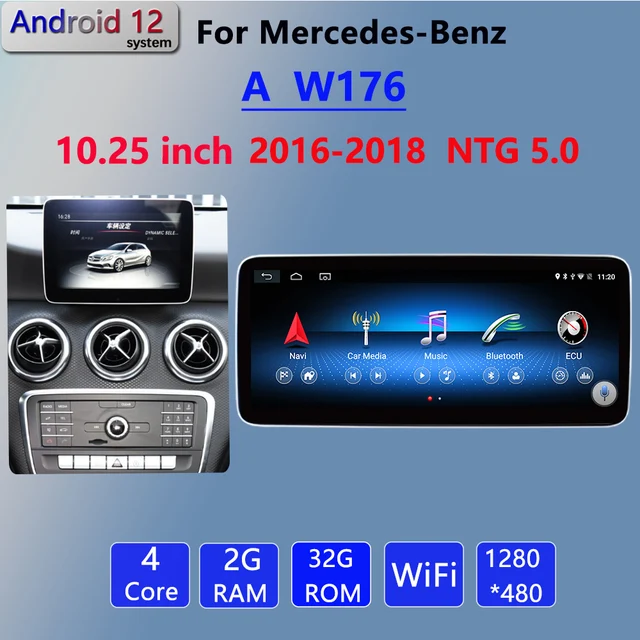 For Mercedes Benz A W176 GLA CLA A200 A180 2013 2018 Android 12 Car ...