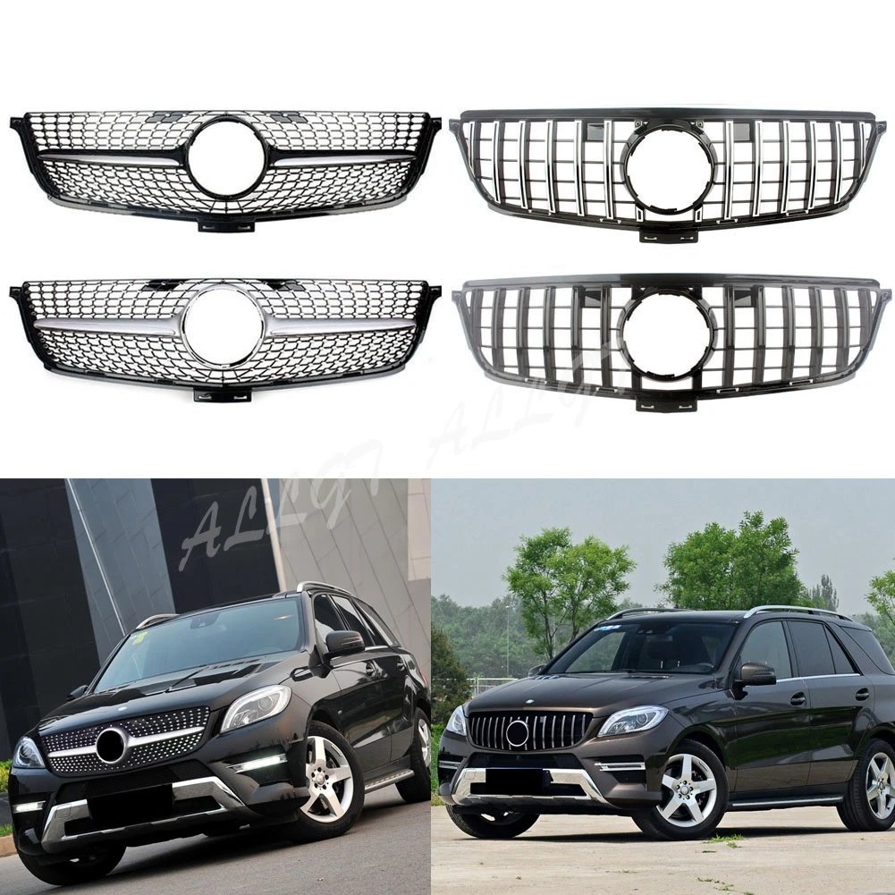 Front Racing Billet Bumper Grille Upper Cover For Mercedes-Benz W166 ML ...