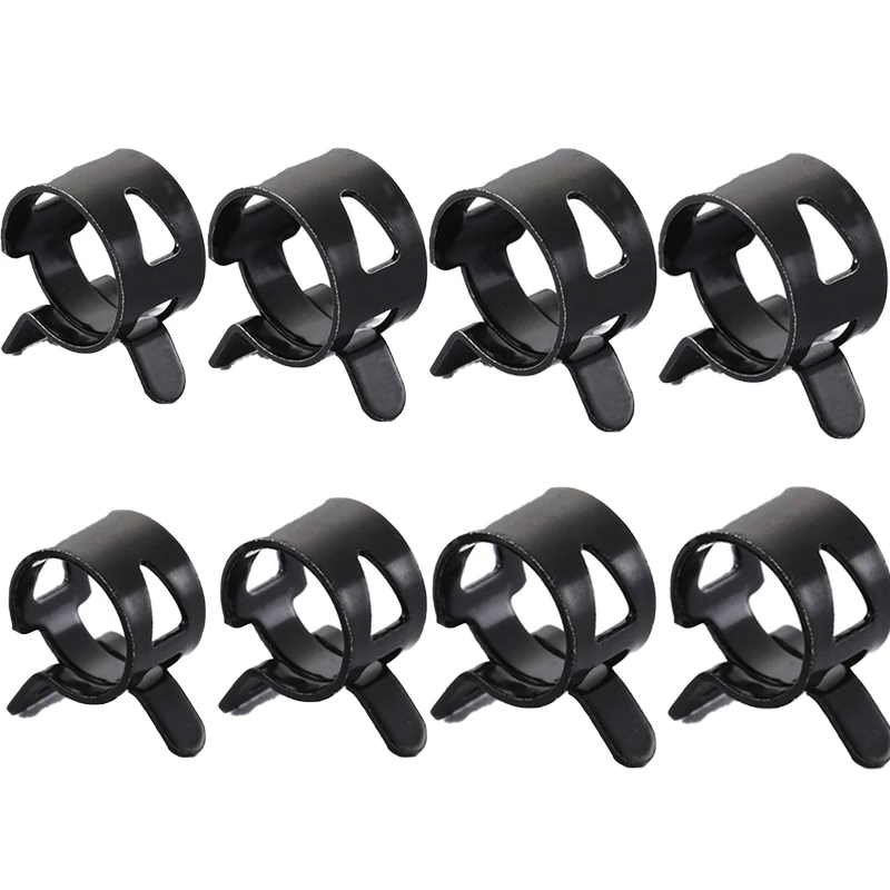 10pcs-M6-32mm-Spring-Clips-Hose-Clamps-Fuel-Hose-Line-Oil-Water-Pipe ...