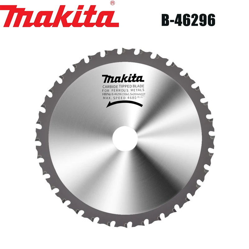 Makita B-46296 금속 톱 블레이드 합금 톱날 직경 150mm 조리개 20mm 32mm