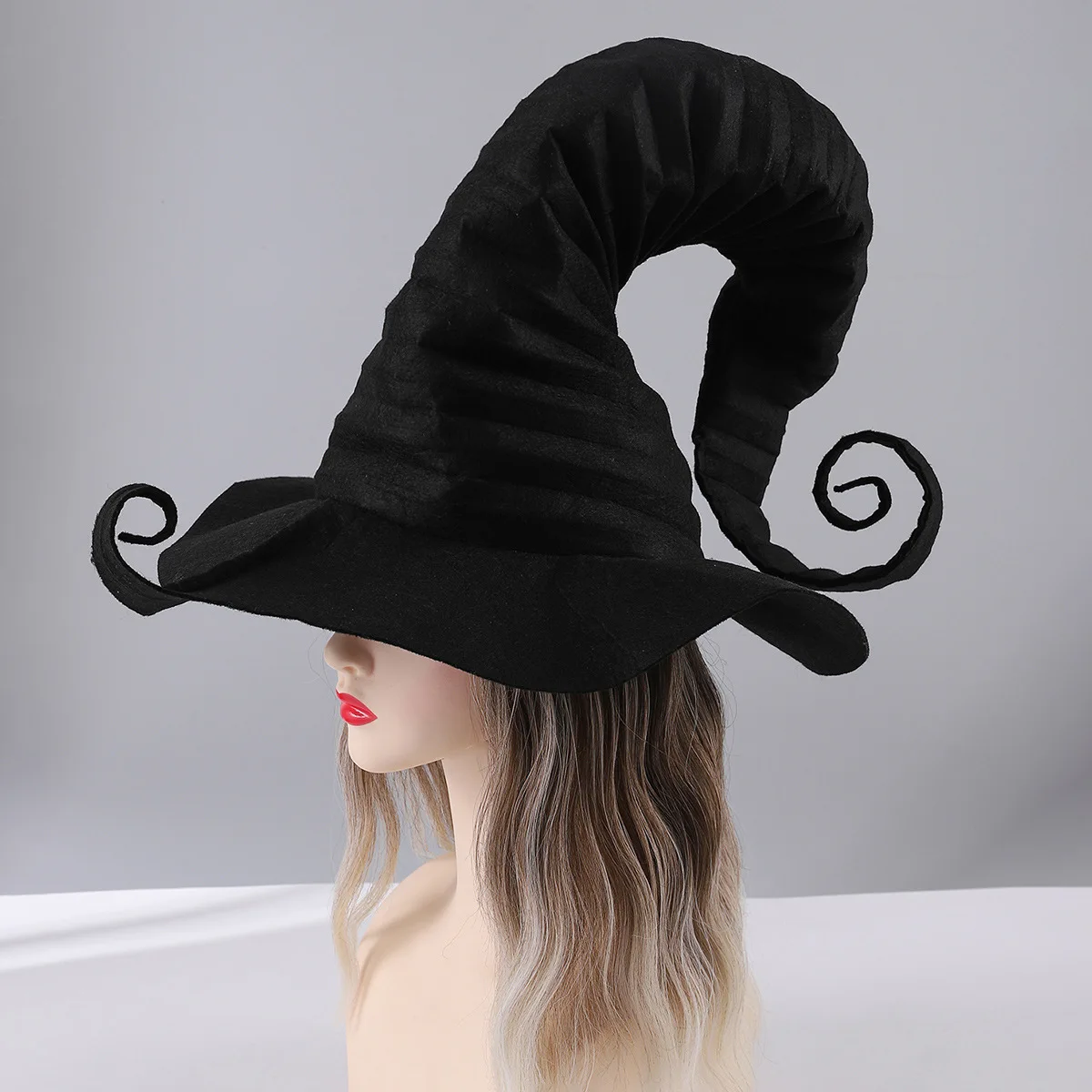 Witch-Hat-Halloween-Felt-Witch-Hats-Adult-Peaked-Hat-Props-Decoration ...