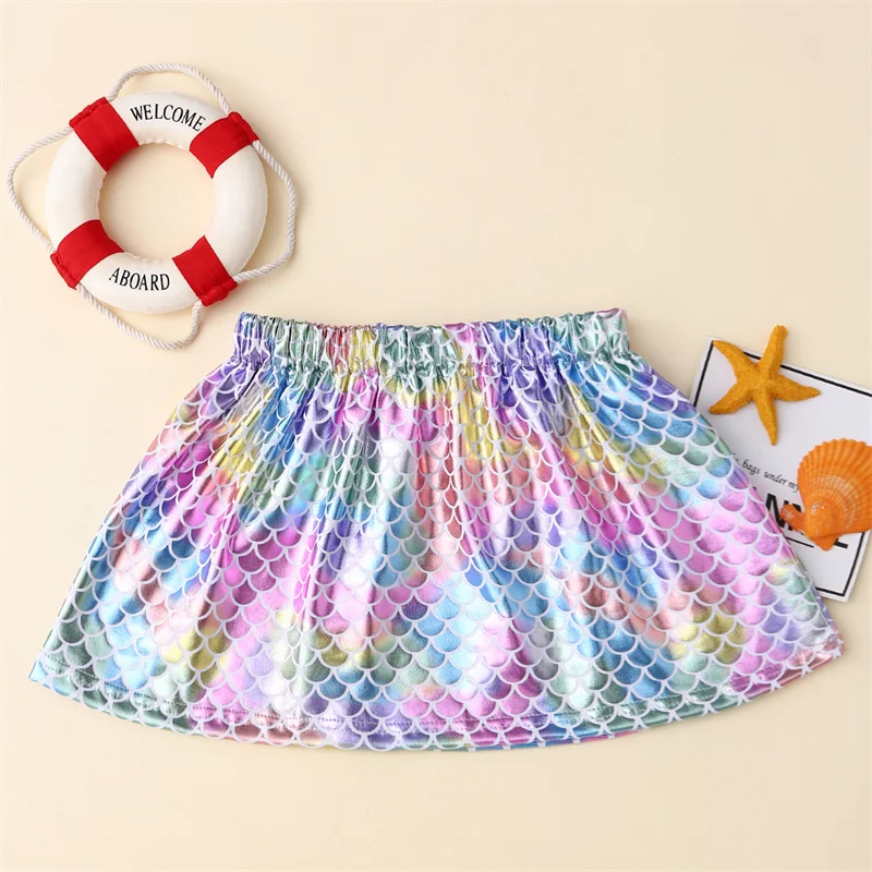 Fish-Scale-Skirt-Large-Bow-A-line-Skirt-Fish-Scale-Skirt-Rainbow-Skirt ...