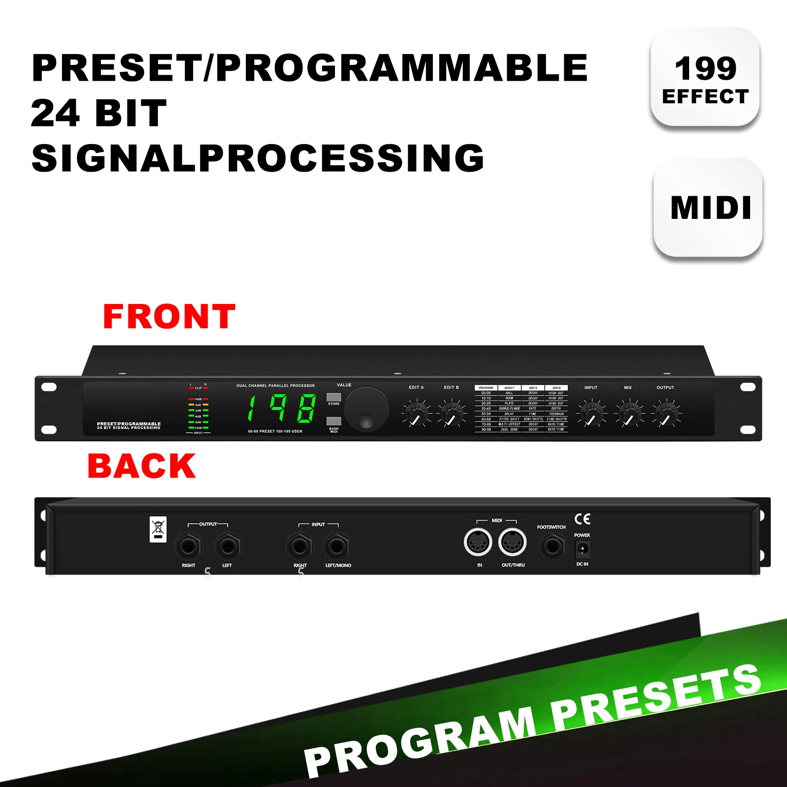 Professional-digital-reverberation-multi-effect-DSP-processor-audio ...
