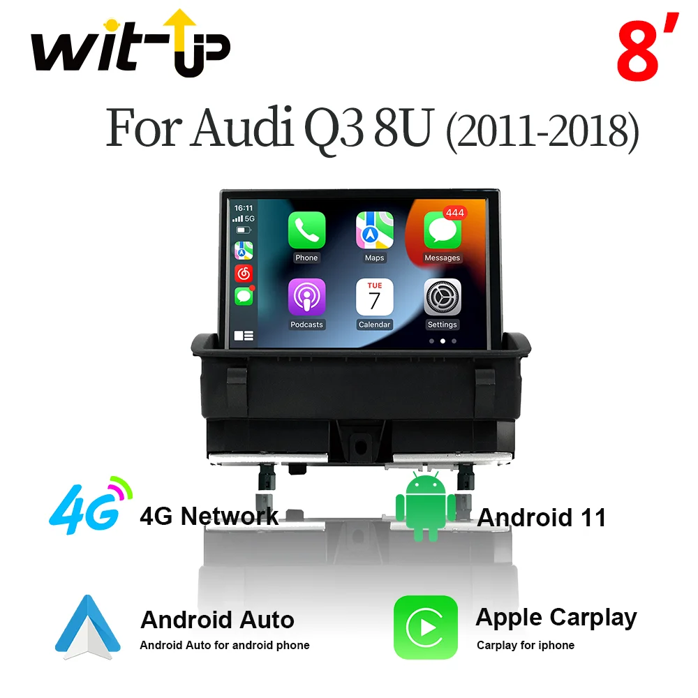 For Audi Q3 2011-2018 8" Wrieless Apple Carplay Android Auto Stereo ...