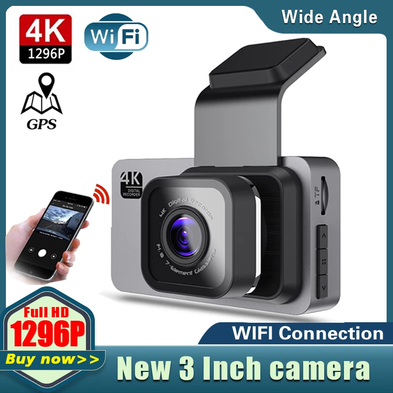 Car-DVR-Dashcam-Wifi-3-0-Inch-4K-1296P-Dual-Lens-Rear-View-Auto ...