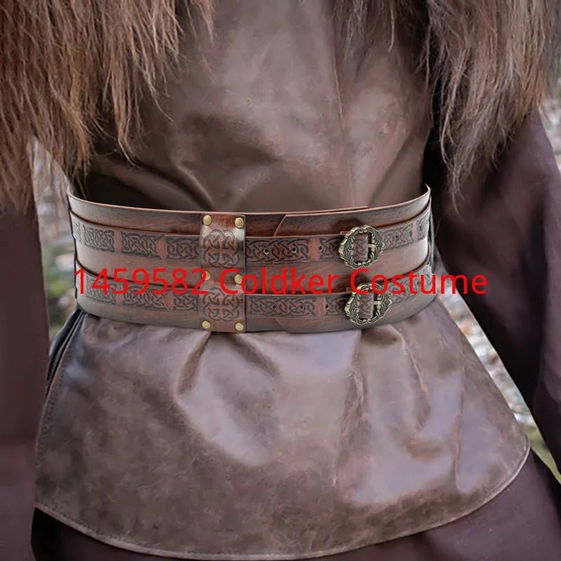 Runic-Leather-Belt-Double-Wide-Thick-Belt-Pirate-Medieval-War-Accessory ...