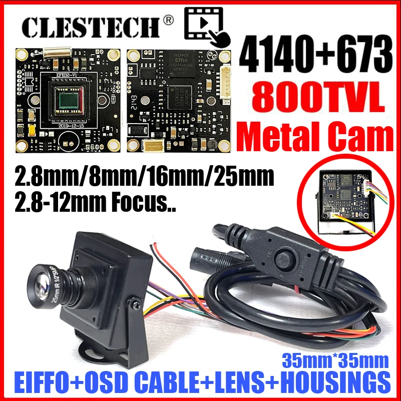 Metal-Case-CLESTECH-SONY-EFFIO-CCD-4140-673-800TVL-CCTV-CAMERA-Carrying ...