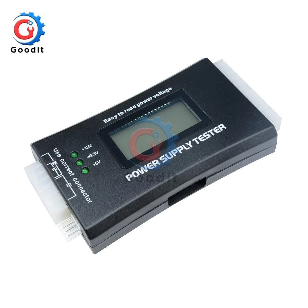 Digital LCD Display PC Computer 20/24 Pin LCD Power Supply Tester Check ...