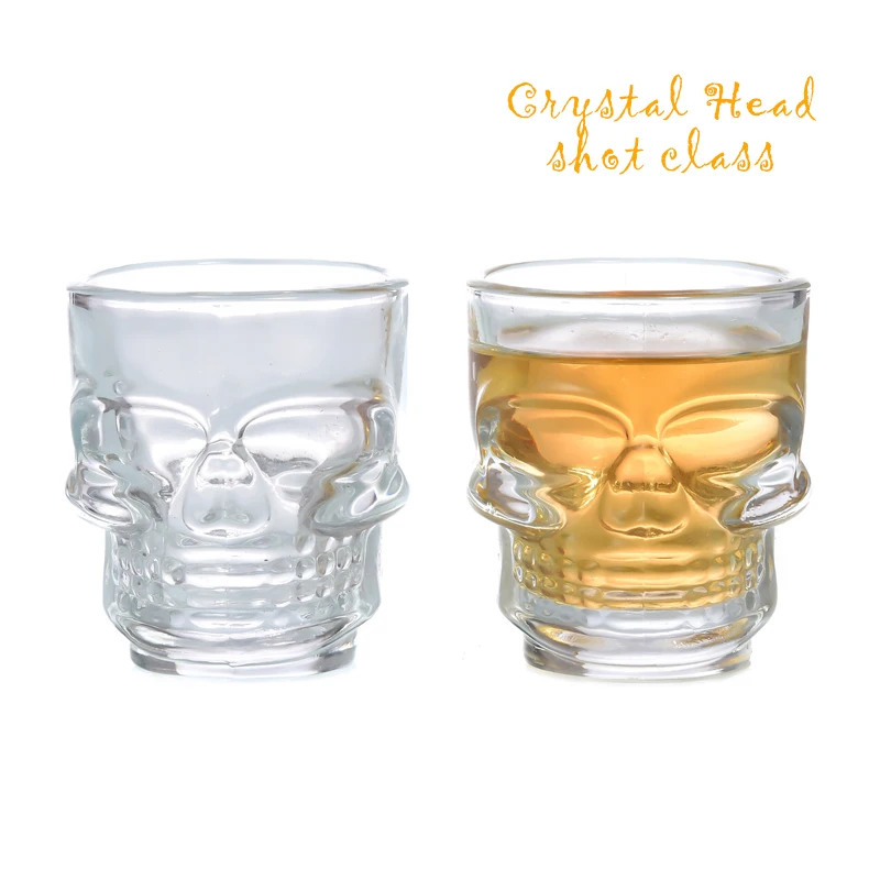 6Pcs-45ml-Skull-Head-Shot-Glass-Clear-Crystal-Skull-Head-Glass-Cup-for ...