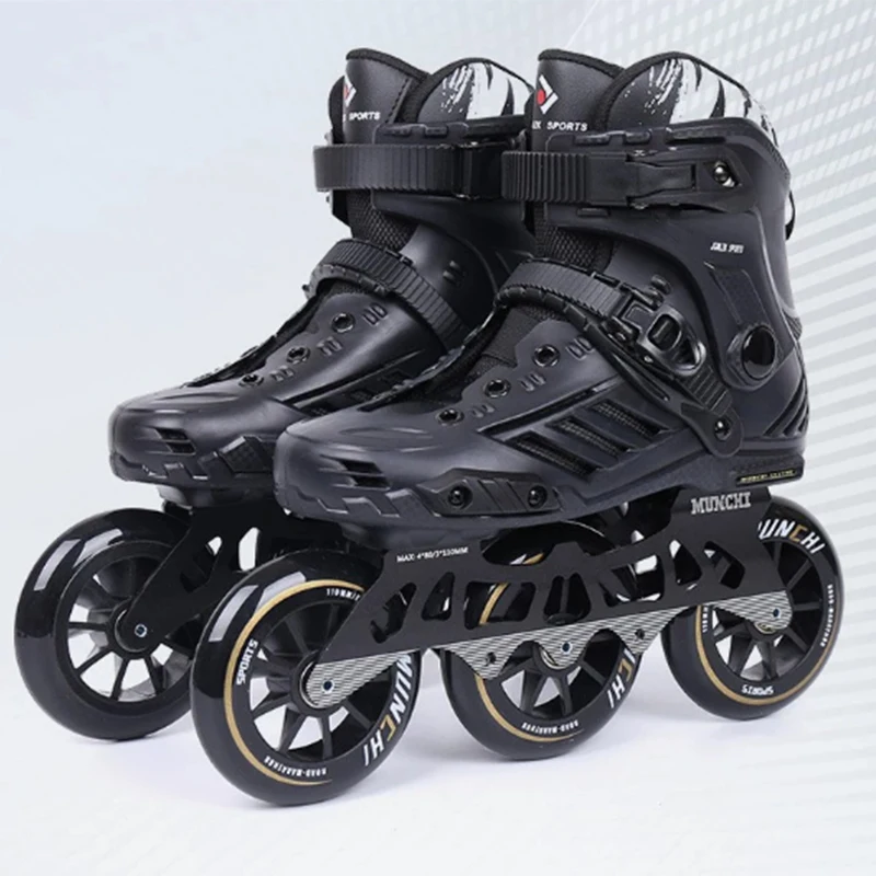 Three Wheel Speed Skates Shoes Adult Professional Racing Roller Skates ...
