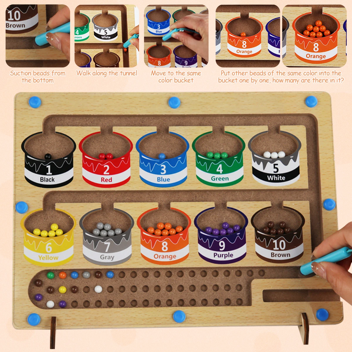 Magnetic-Color-and-Number-Maze-with-Magnetic-Pen-Wooden-Counting-Maze ...