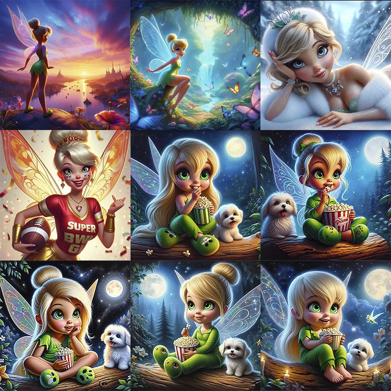 2024-New-5D-DIY-Disney-Miss-Bell-Tinker-Bel-Diamond-Painting-Kit ...