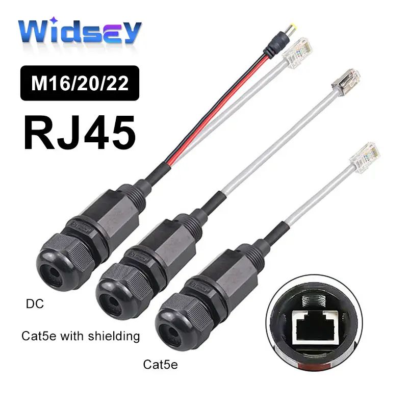 RJ45-Cat5e-Network-Connector-M16-M20-M22-with-Shield-Gigabit-Ethernet ...