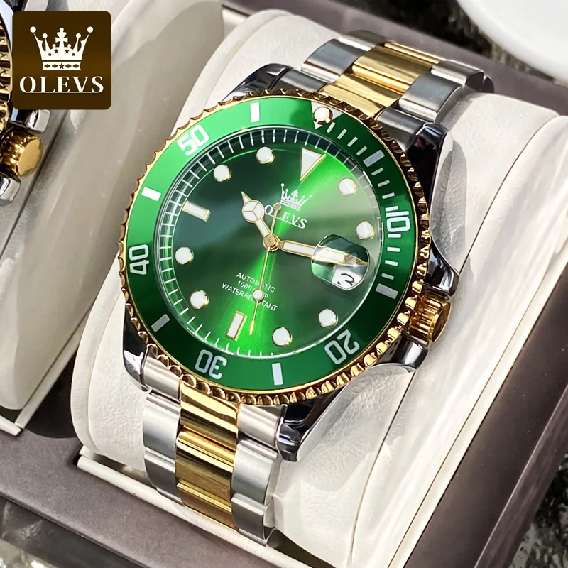 Automatic Mens Watch Waterproof Olevs | Olevs Mechanical Wristwatch ...