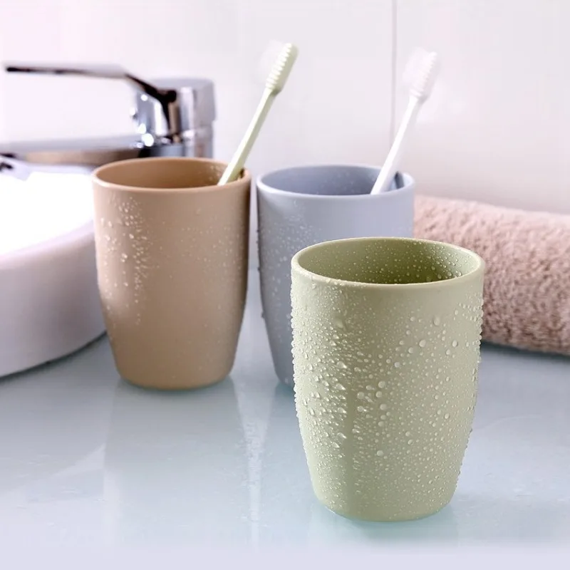 Simple fashion family wash mouth cup plain plastic brushing cup couple ...