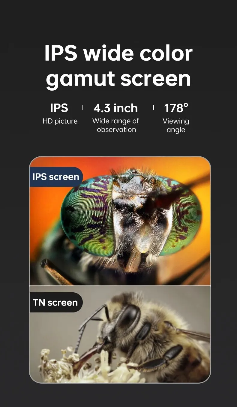 4.3寸高清307B数码显微镜 手机维修钟表生物实验仪器产品 1000倍-阿里巴巴