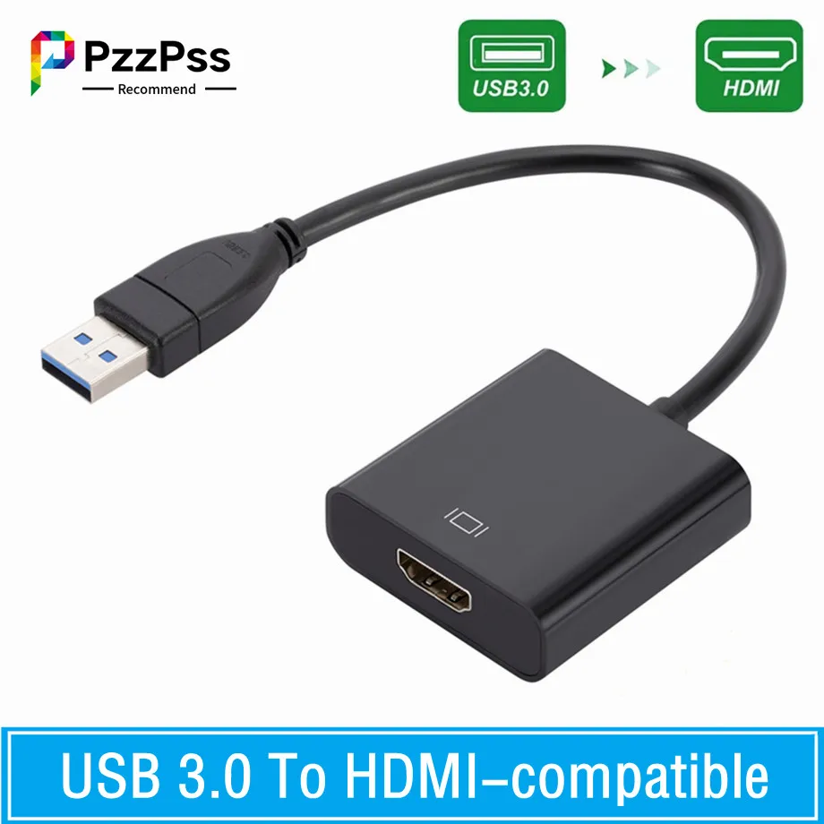 USB 3.0 To HDMI-compatible External Video Adapter Cable Portable Video ...