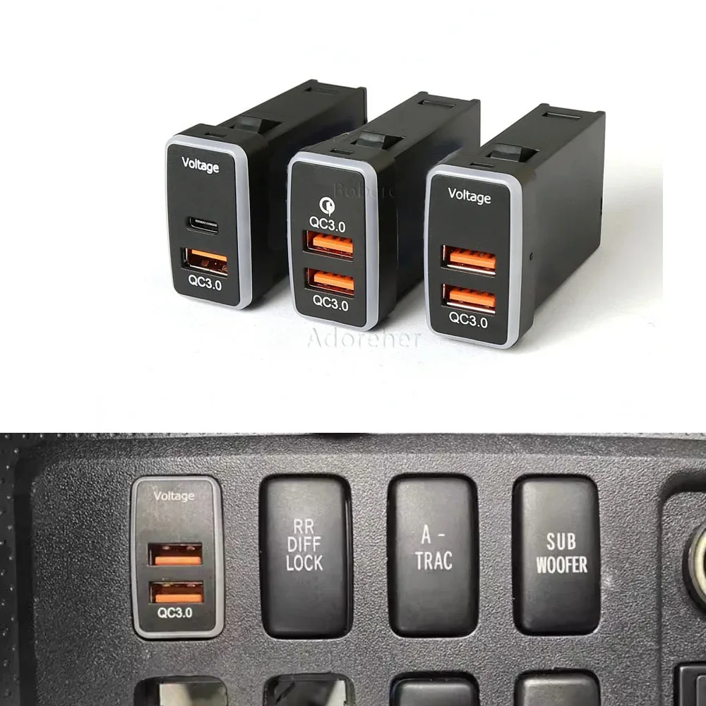 1PC-Modified-QC3-0-Type-c-Vehicle-Charging-Dual-Fast-Charging-with ...