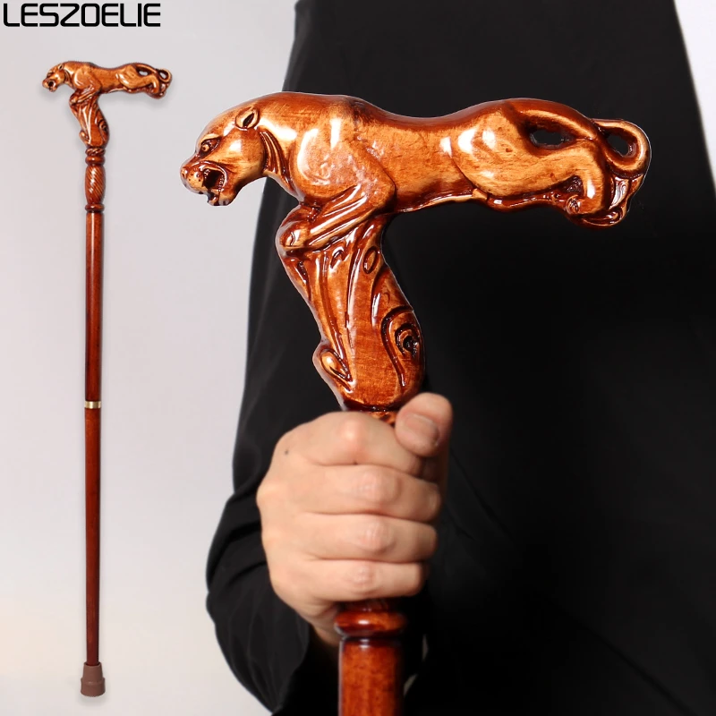 95cm-Luxury-Leopard-Handle-German-Beech-Wooden-Men-Detachable-Fashion ...