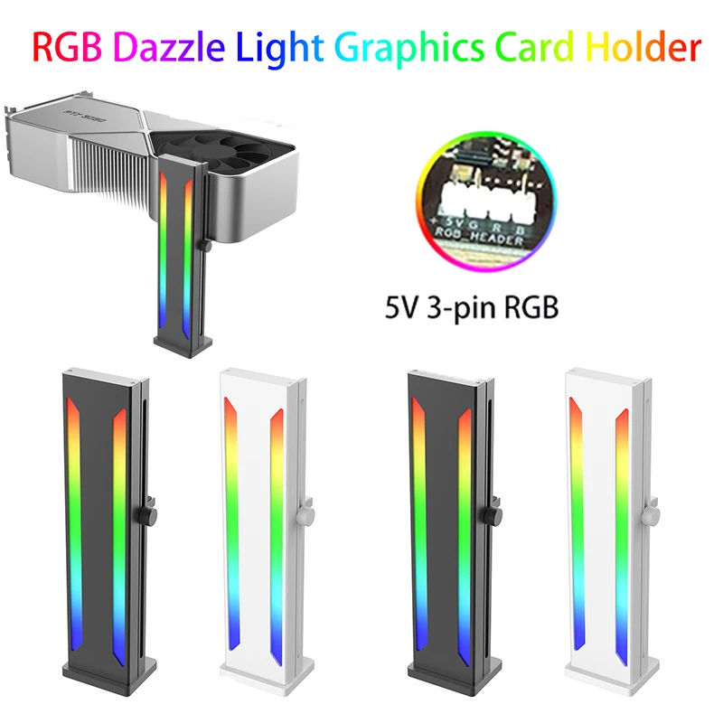 Adjustable-CPU-Cooling-Fan-Support-5V-3PIN-RGB-Graphics-Card-Stand-AURA ...