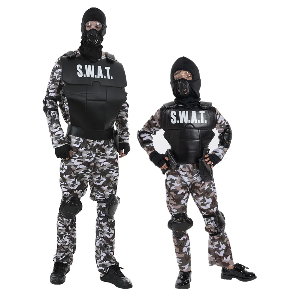 Boys-SWAT-Camouflage-Costume-Adults-Military-Uniform-Special-Soldier ...