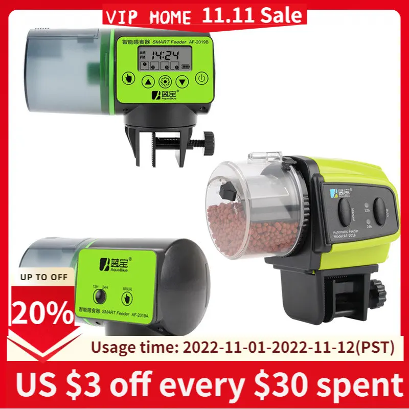 New Aquarium Tank Auto Fish Feeder Timer Digital Lcd Automatic Food ...