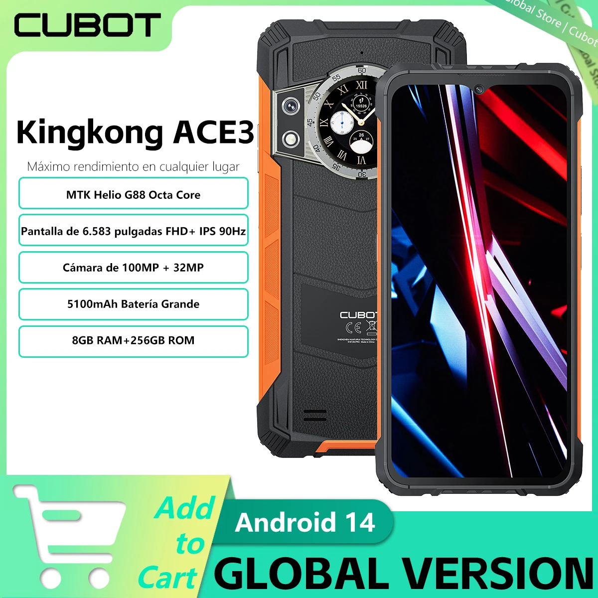 Cubot-Smartphone-KingKong-ACE-3-Android-14-Helio-G88-8GB-de-RAM-256GB ...