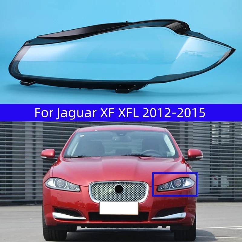 For-Jaguar-XF-XFL-2012-2013-2014-2015-Car-Front-Headlight-Cover-Lens ...