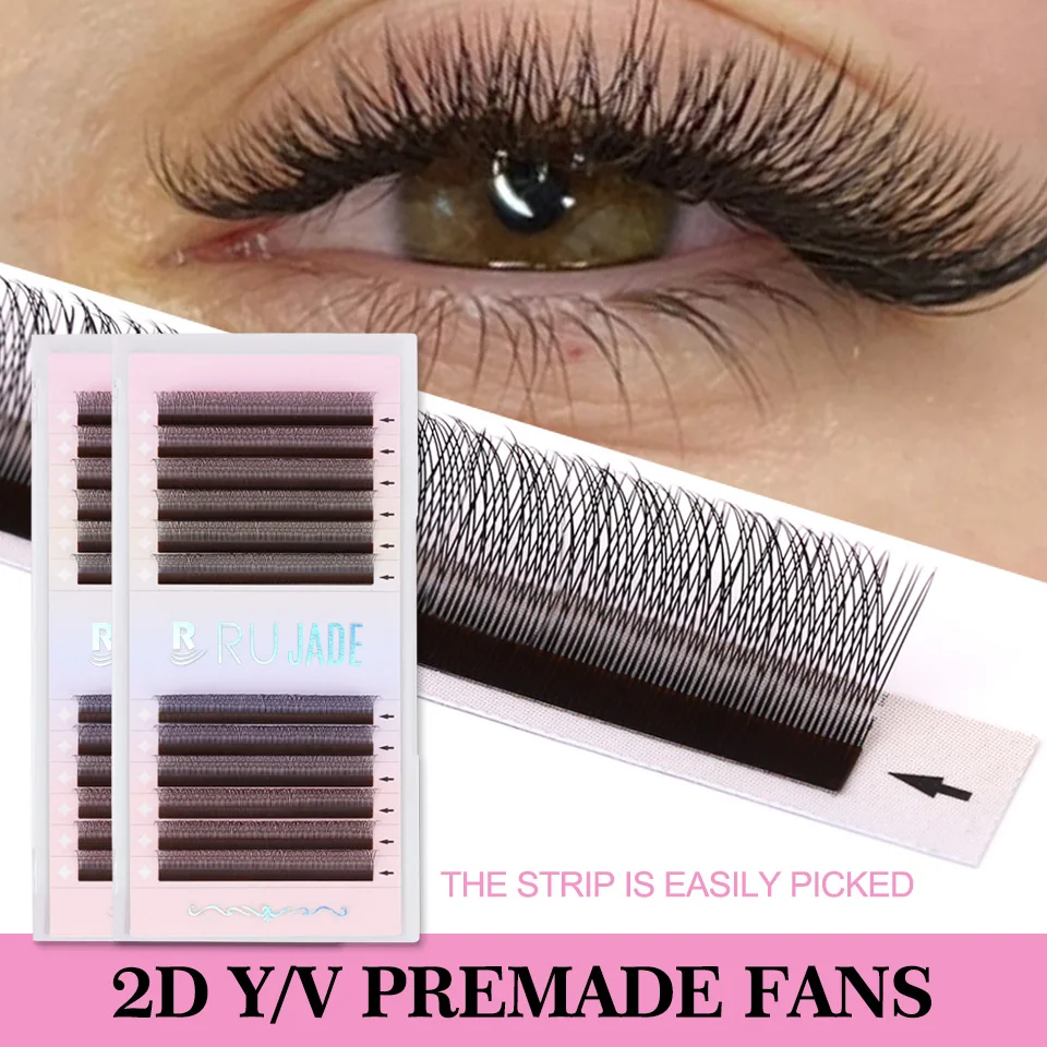 RUJADE New 2D Y Eyelash Extension Ultra-thin Y Lash Extension ...