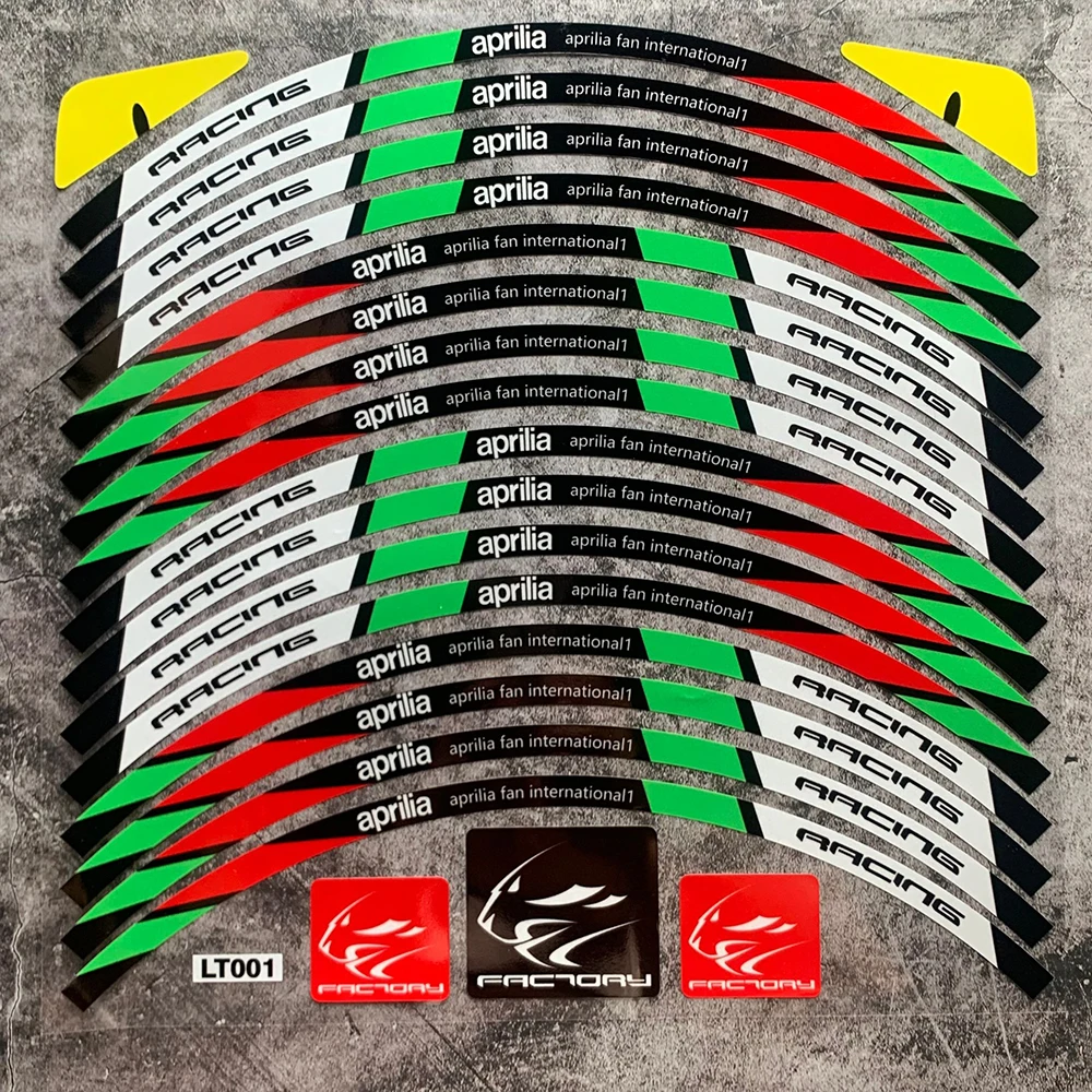 For Aprilia Sticker Reflective Wheel Rim Decals Motorcycle Tape ...
